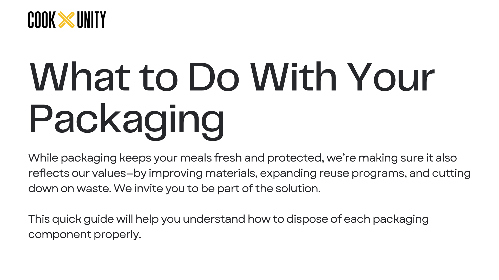 ♻️Packaging 101: Reuse, Return, Recycle – CookUnity